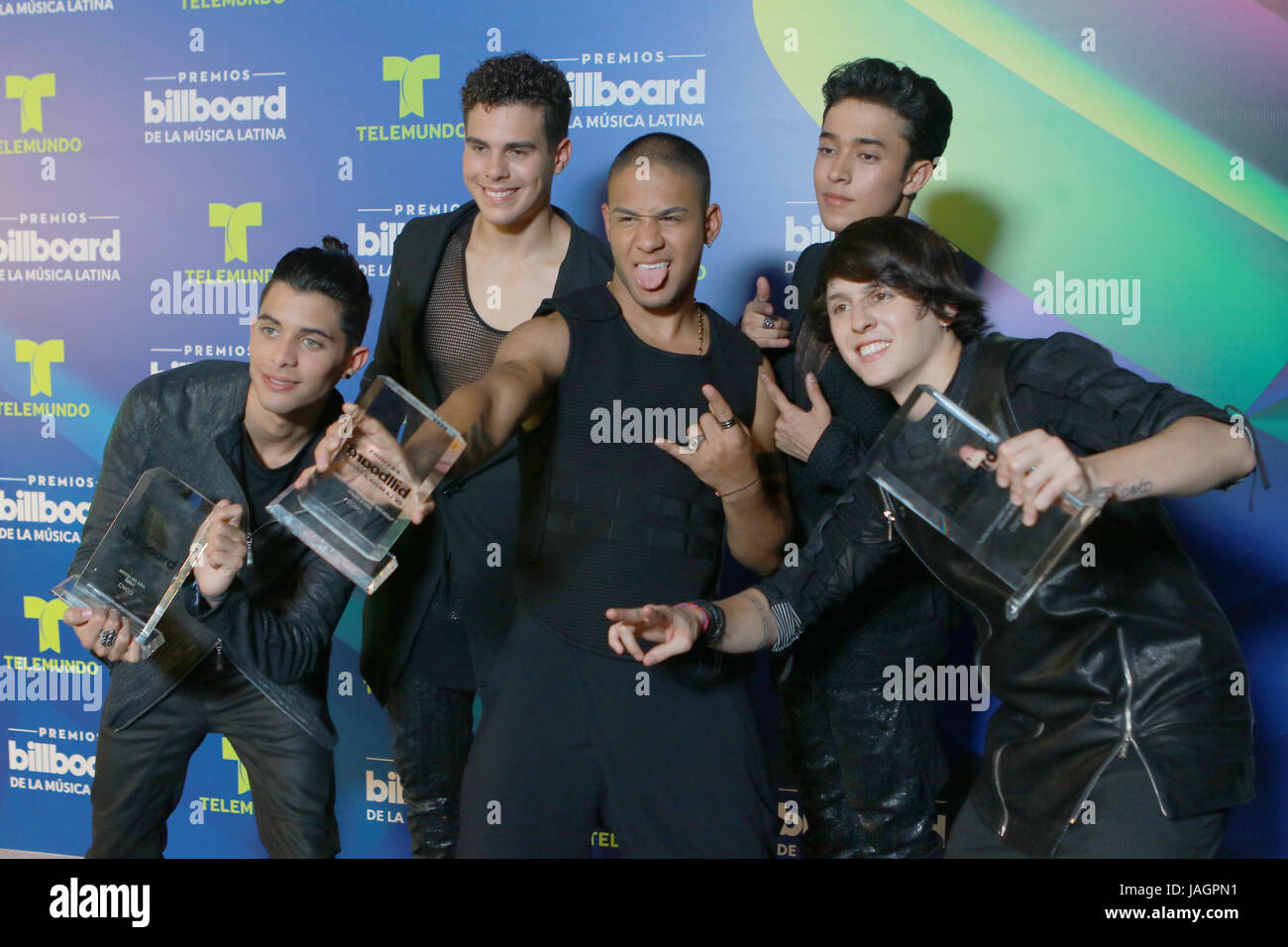 CNCO attending the Billboard Latin Music Awards at Watsco Center in ...