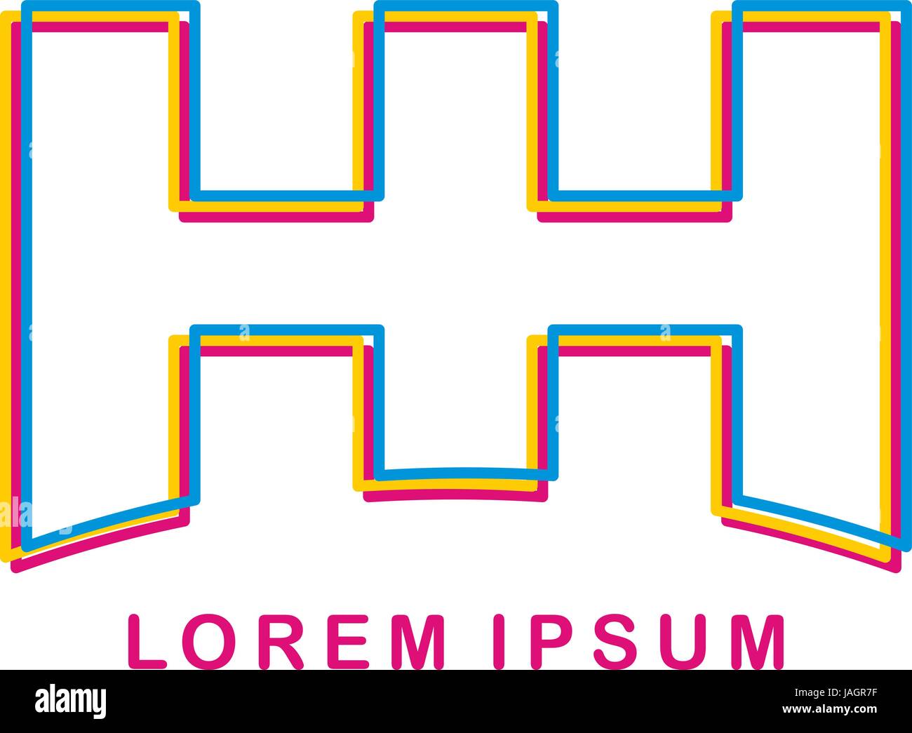 initial neon light letter brand logo logotype Stock Vector Image & Art ...