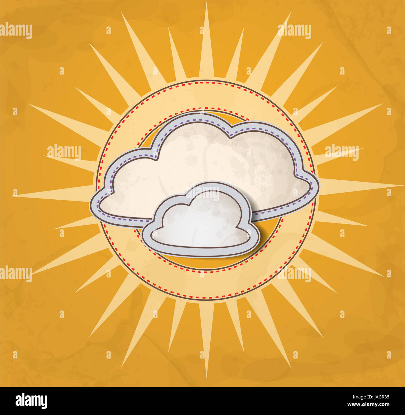 Summer Background With Sun. Vector Illustration. Eps 10 Stock Photo - Alamy