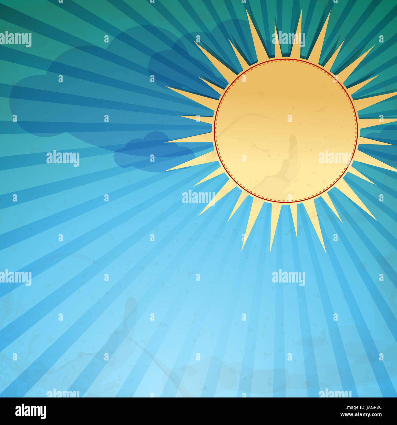 Summer Background With Sun. Vector Illustration. Eps 10 Stock Photo - Alamy