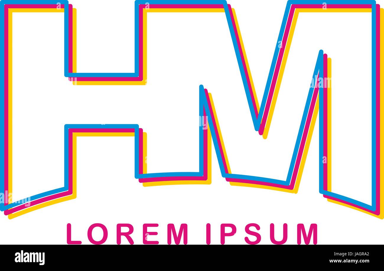 initial neon light letter brand logo logotype Stock Vector Image & Art ...