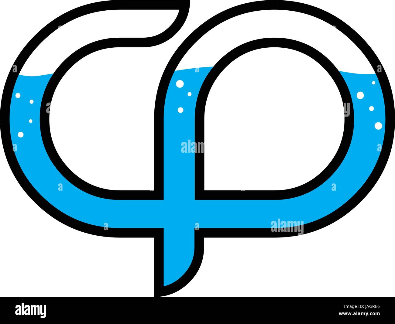 water liquid theme logotype logo template vector art Stock Vector Image ...