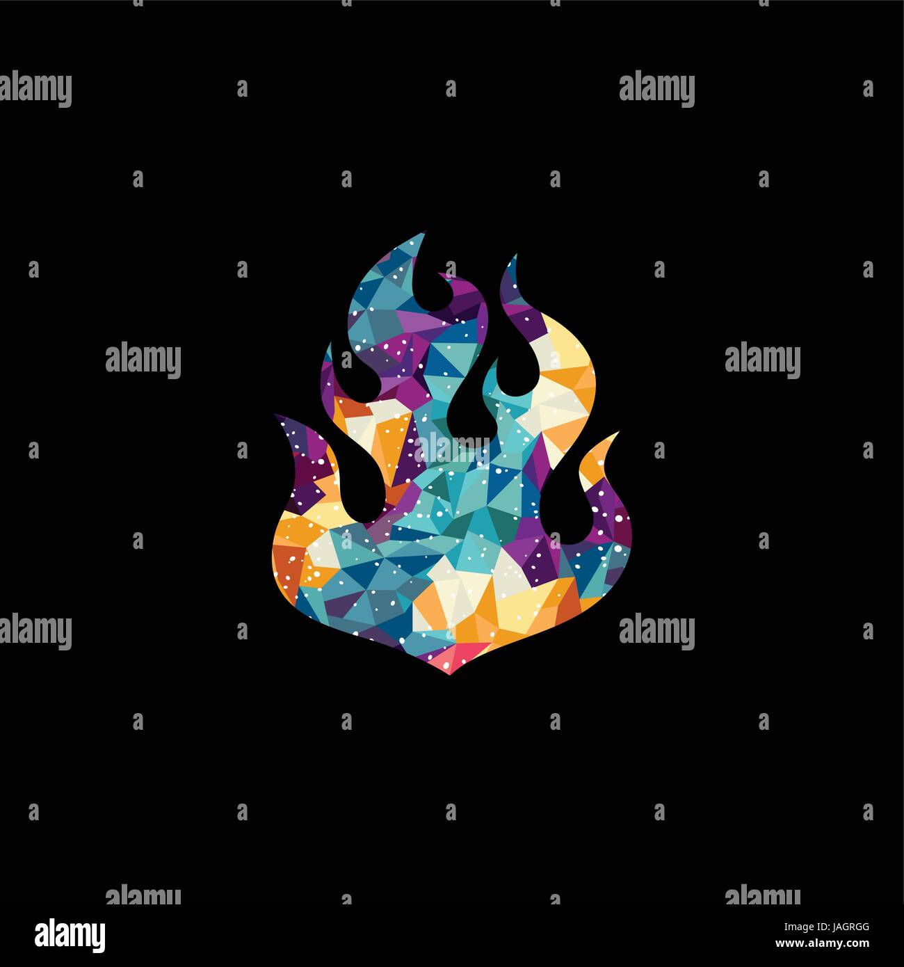 Modern triangular fire logo hi-res stock photography and images - Alamy