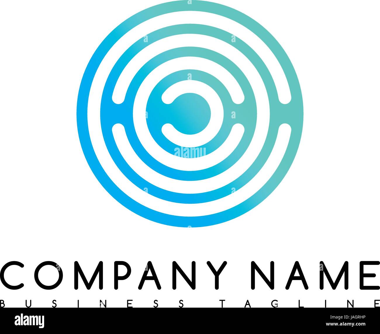 round circle logo logotype brand template vector art illustration Stock ...