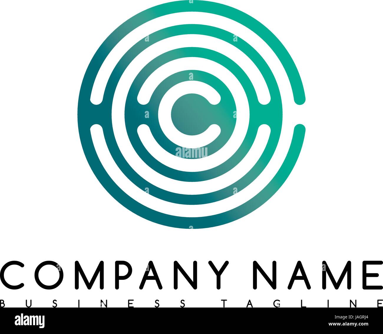 round circle logo logotype brand template vector art illustration Stock ...