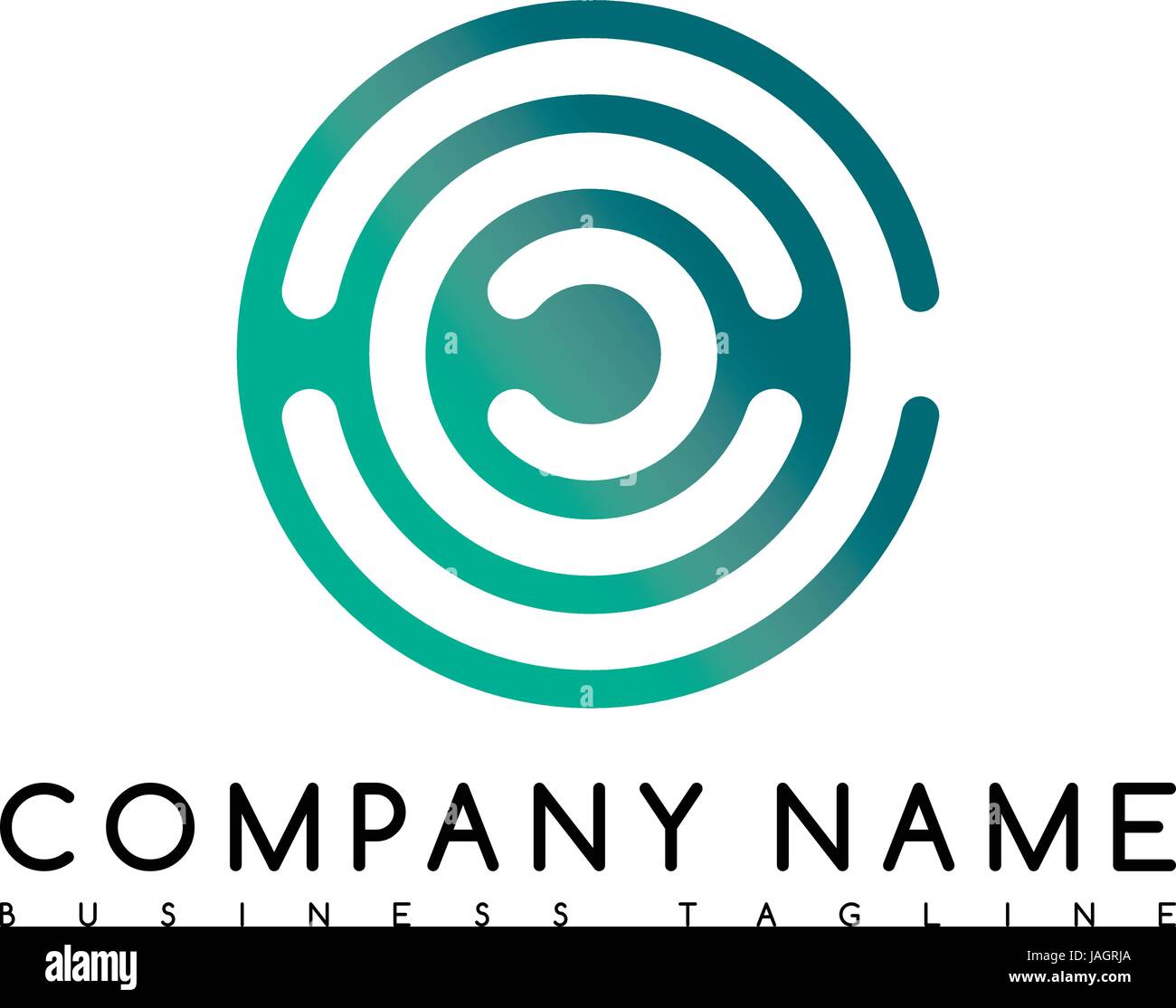 round circle logo logotype brand template vector art illustration Stock ...