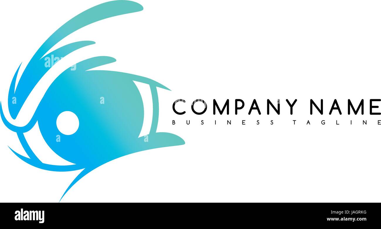 eye look see logo logotype template vector art illustration Stock ...