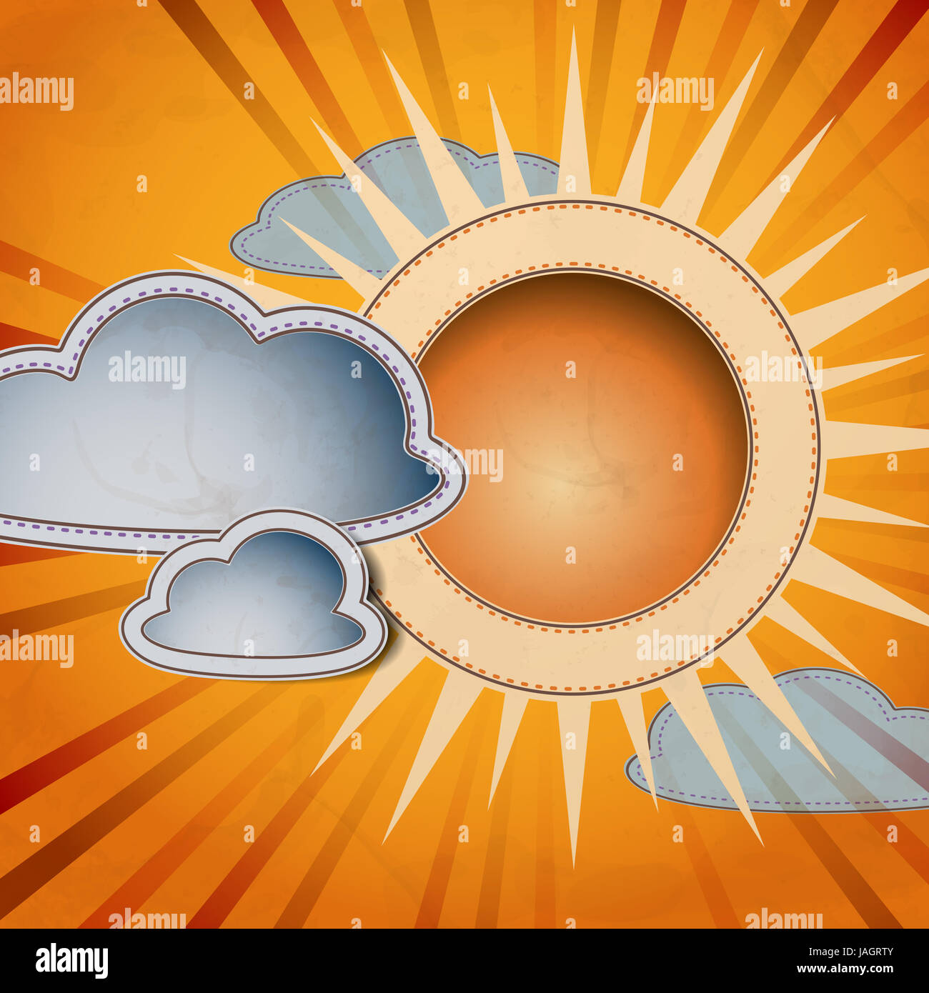 Summer Background With Sun. Vector Illustration. Eps 10 Stock Photo - Alamy