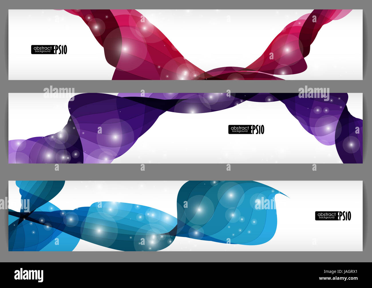 Set Of Three Banners. Vector Illustration. Eps 10 Stock Photo - Alamy