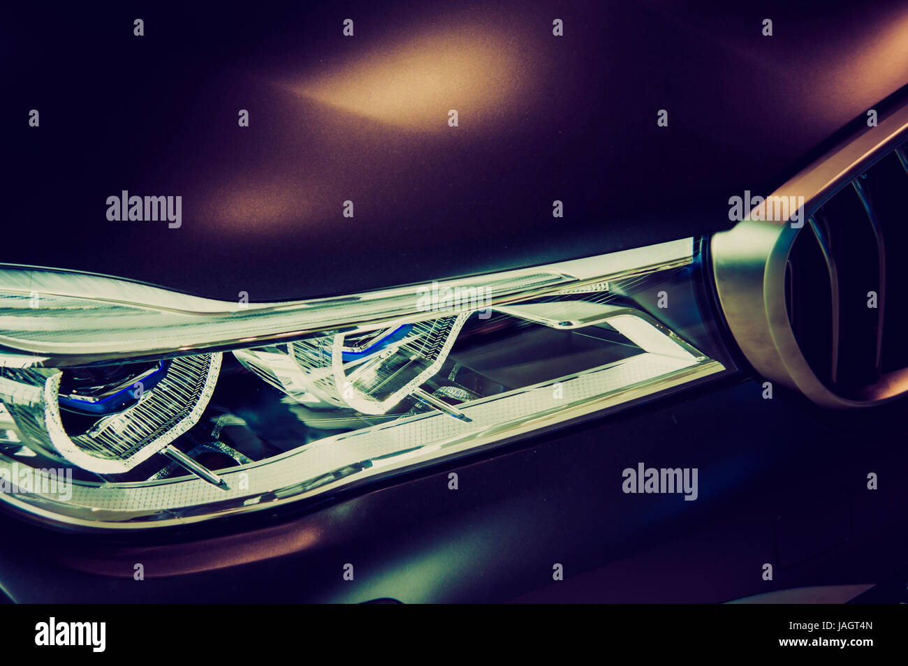 BMW Car Detail Stock Photo - Alamy