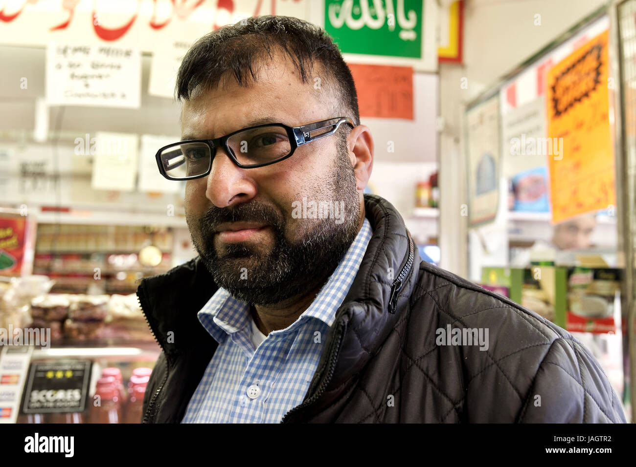Shopkeeper, East London Stock Photo - Alamy
