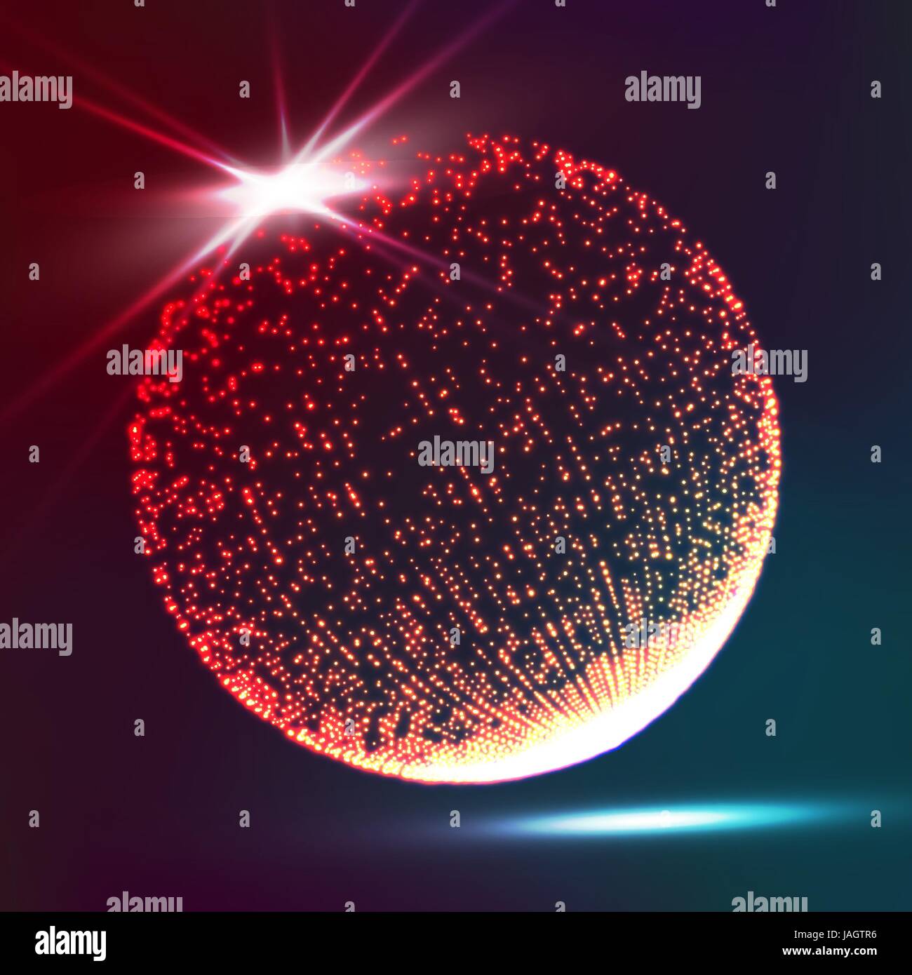Dots Array And Lines. Vector Illustration. Big Data Visualization Stock ...