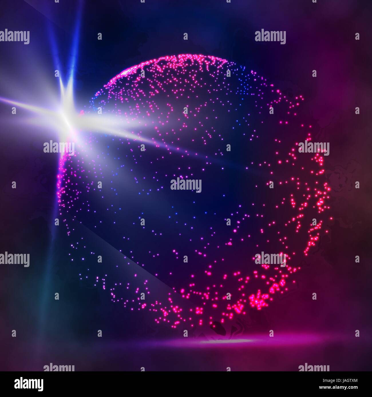 Dots Array And Lines. Vector Illustration. Big Data Visualization Stock ...