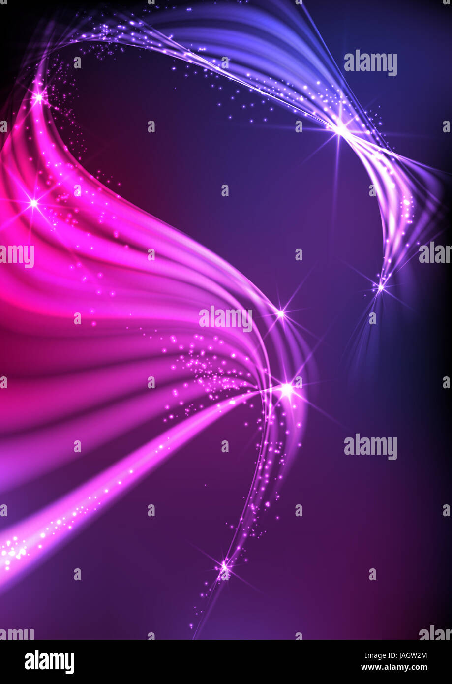 Abstract Neon Waves. Vector Illustration. Eps 10 Stock Photo - Alamy