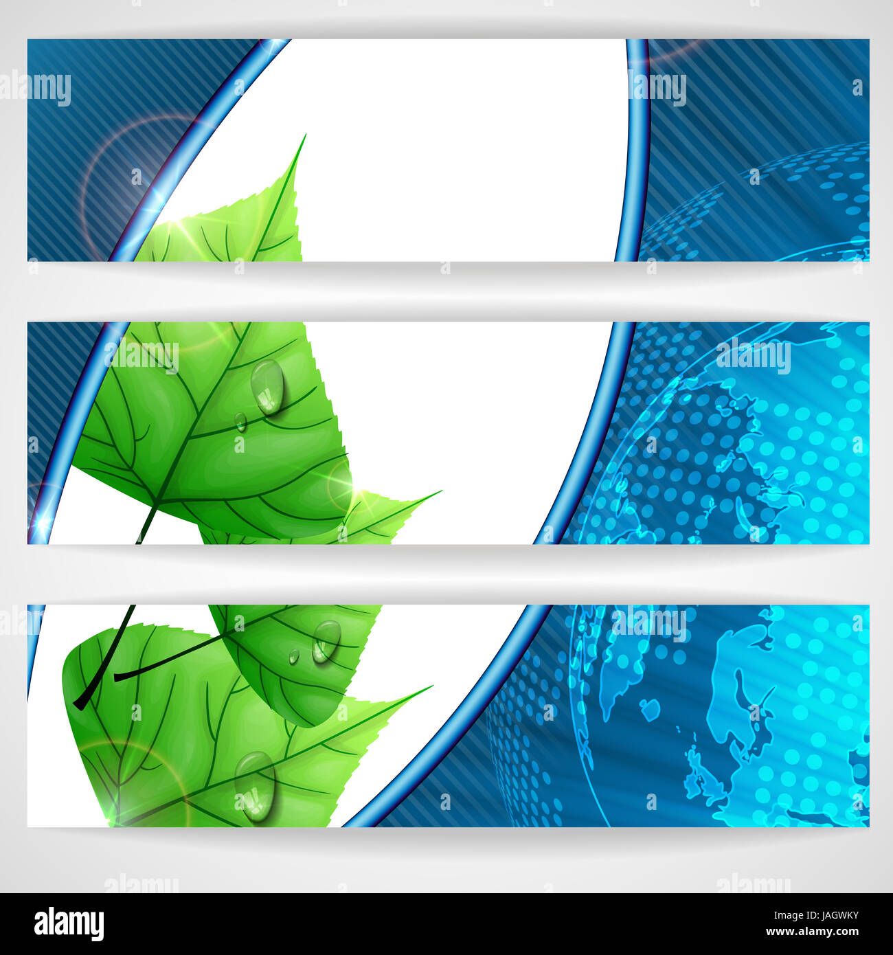 Eco Background With Leaves. Vector Illustration. Eps 10 Stock Photo - Alamy