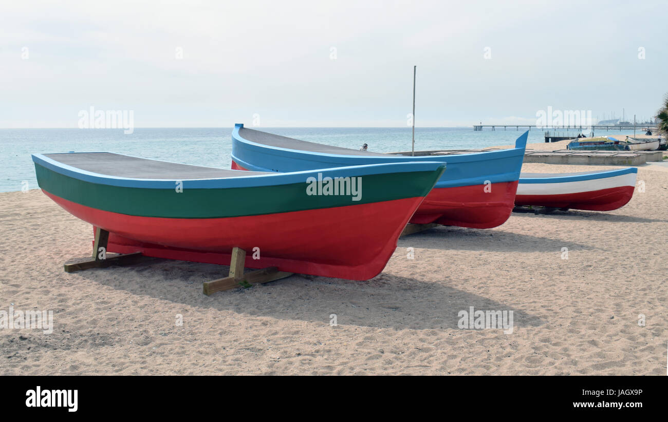 Boats on the beach Stock Photo - Alamy