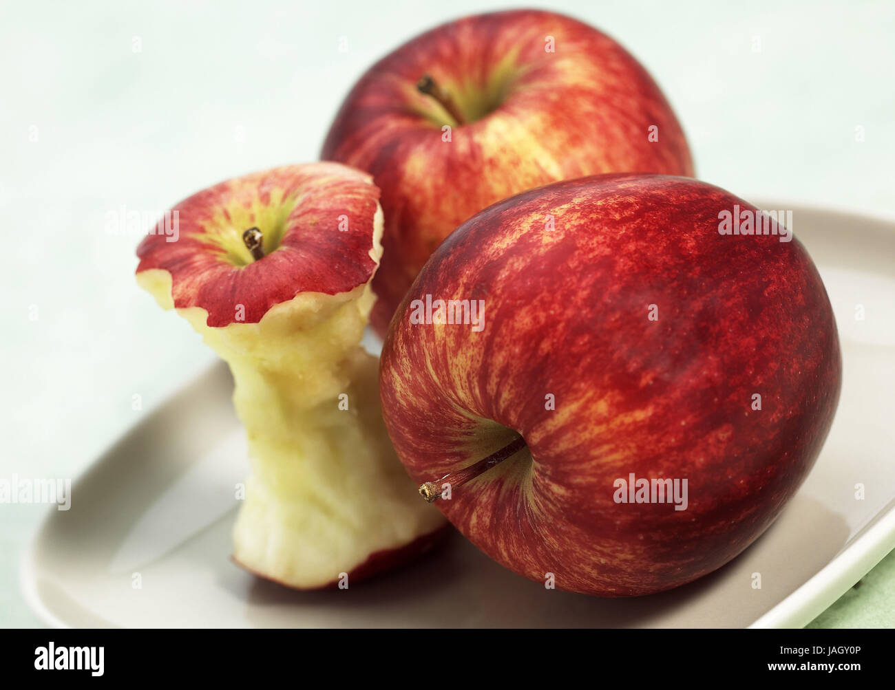 Plate,apple,core,royal gala apple,Malus domestica Stock Photo - Alamy