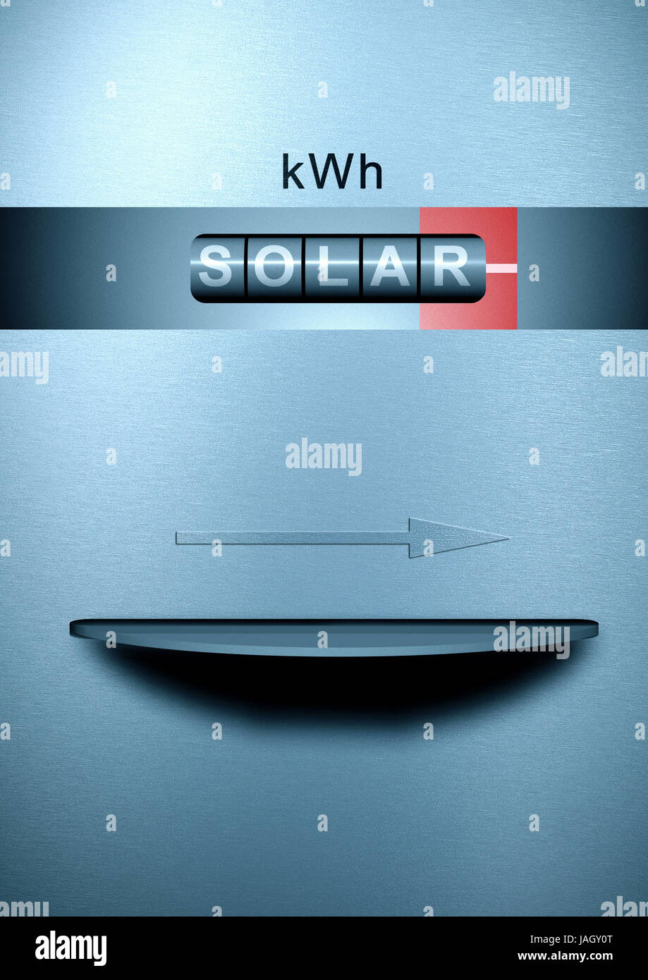 Solar power counter Stock Photo - Alamy