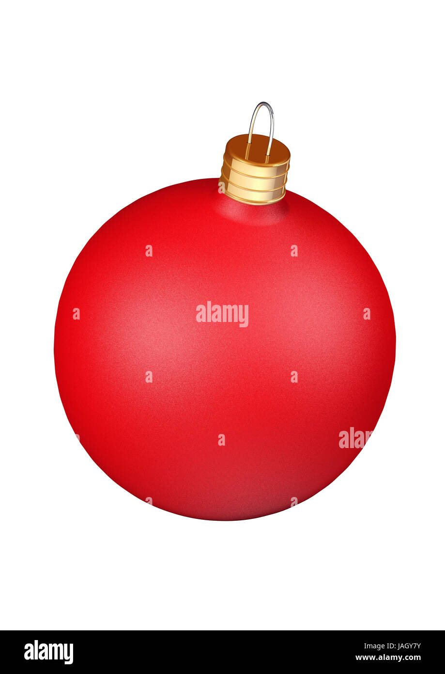 Red Christmas tree sphere on white background Stock Photo - Alamy