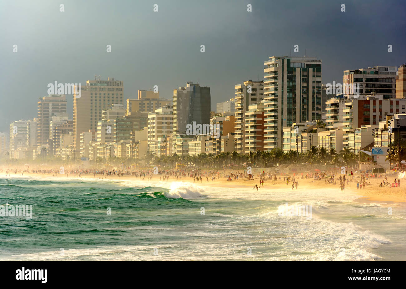 Ipanema Beach in Rio de Janeiro during the afternoon to the nearest ...