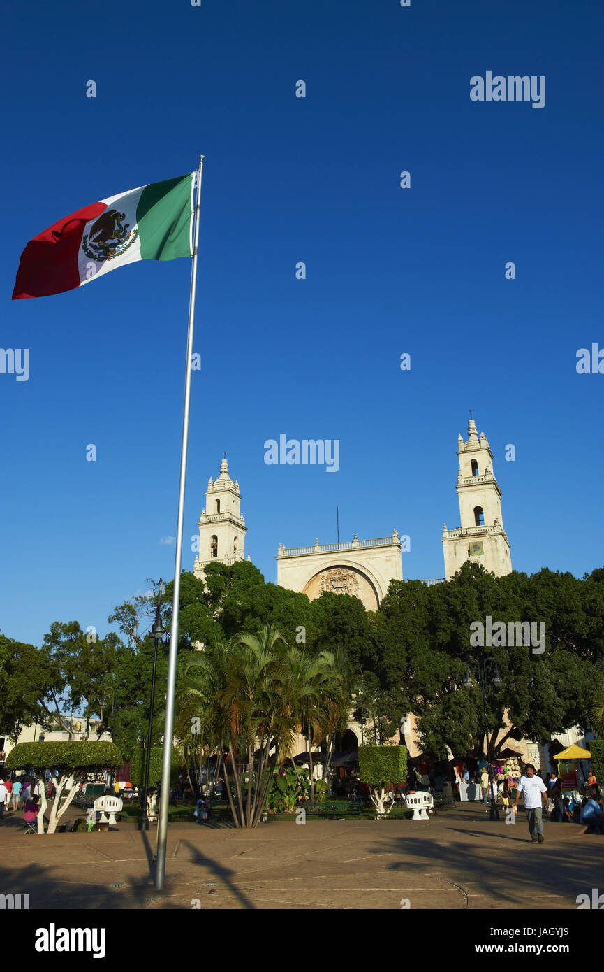 Mexico,Yucatan,Merida,capital,cathedral,space of the independence Stock ...