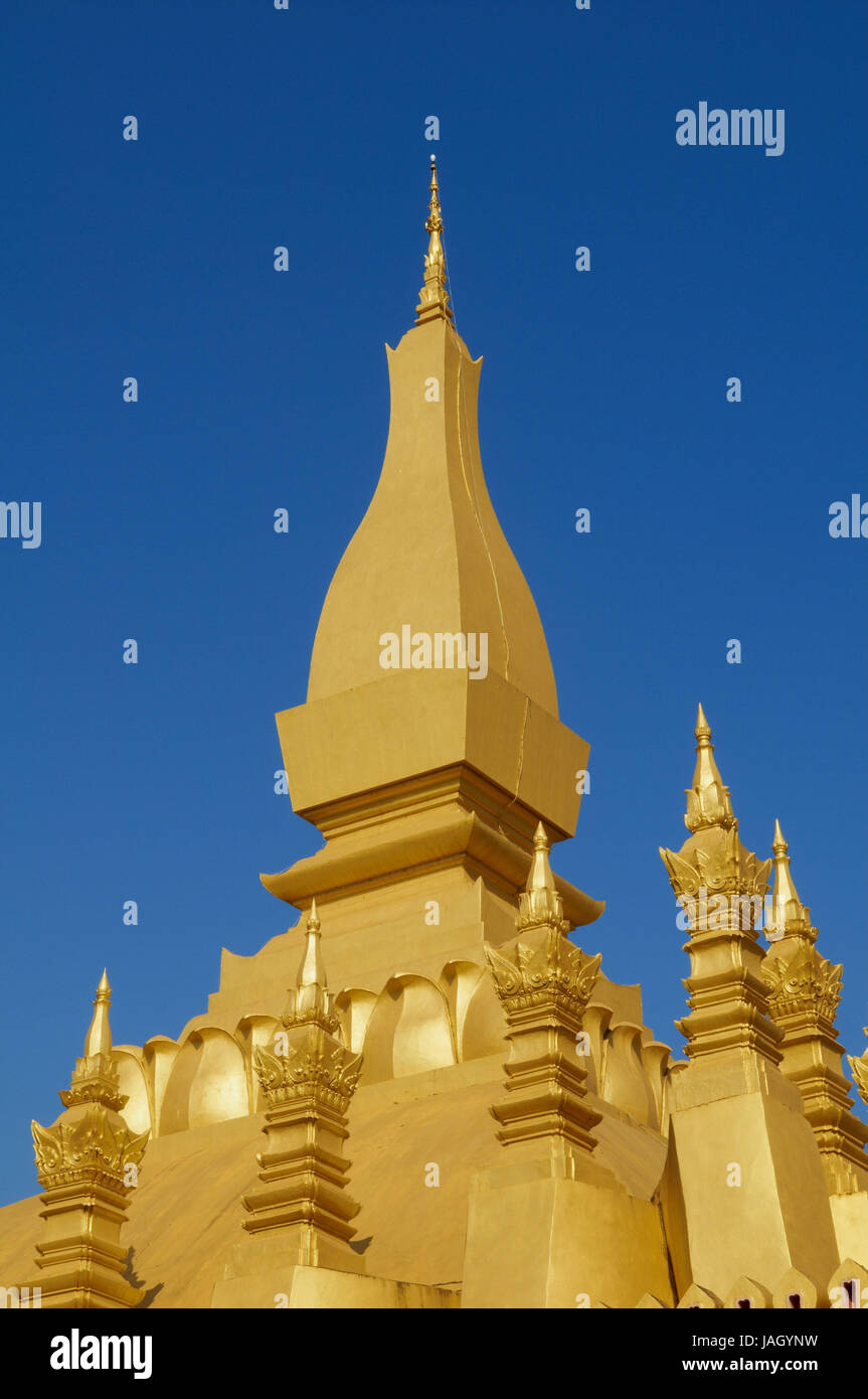 Laos,Vientiane,Pha That Luang,big Stupa,national icon,detail Stock ...