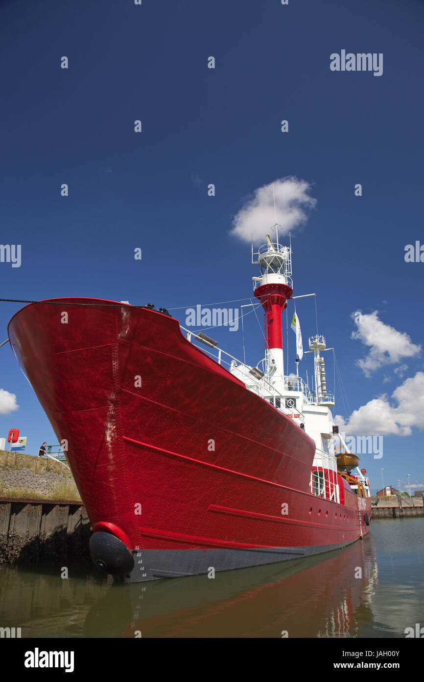 Germany,Lower Saxony,the East Frisians,Borkum,lightship Borkumriff in ...