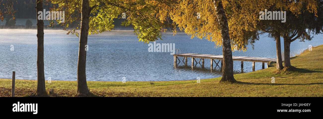 Autumn in the Forggensee,Allgäu,Germany,Bavarians,foothills of the Alps ...