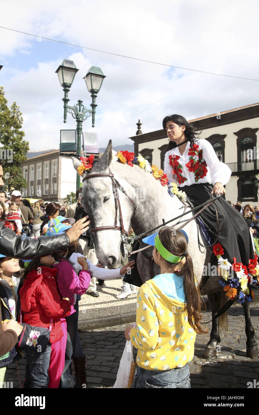 Portugal,Madeira,Funchal,flower feast 'Festa there of Flor',pageant ...