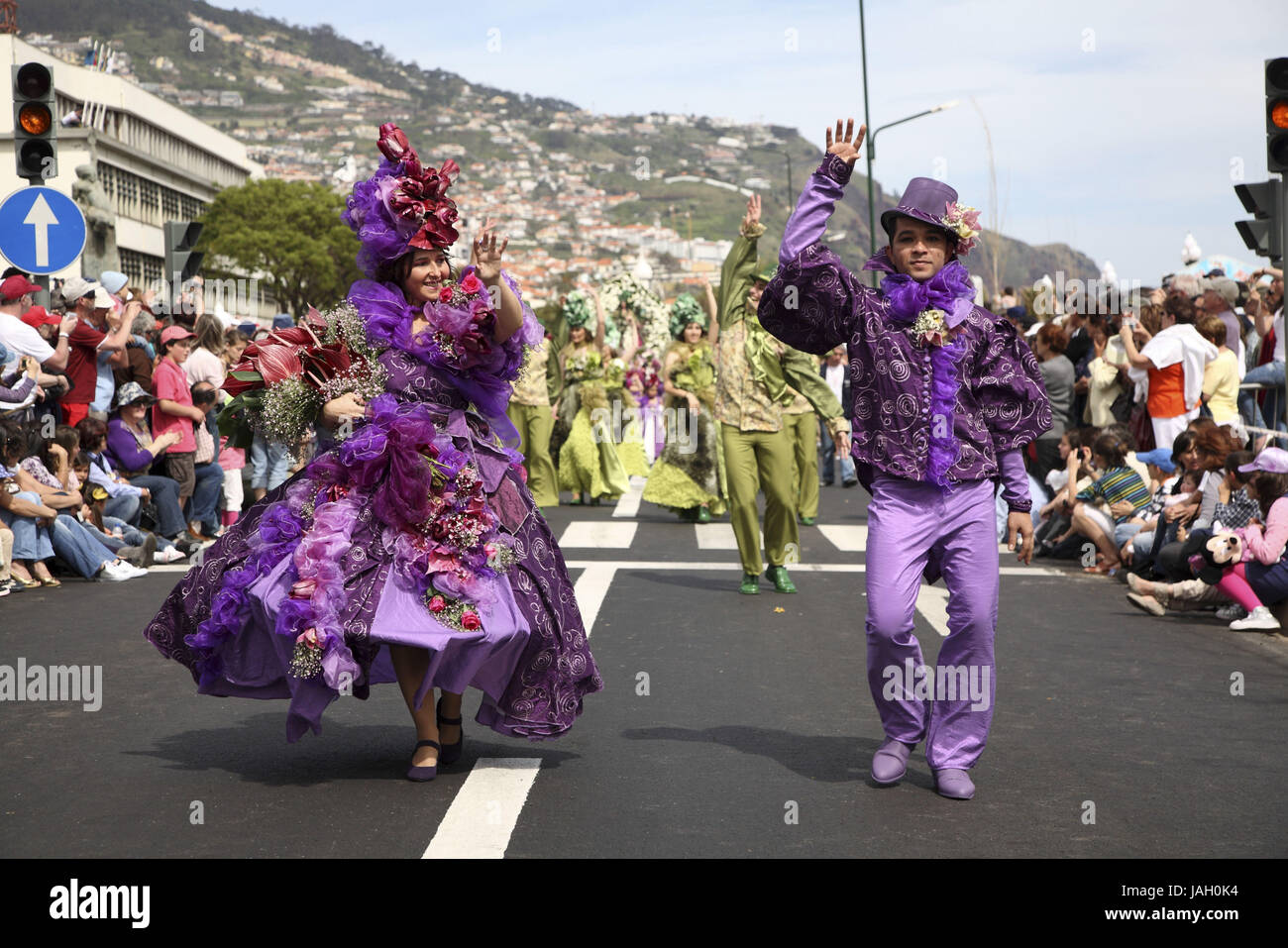 Portugal,Madeira,Funchal,flower feast 'Festa there of Flor',pageant ...