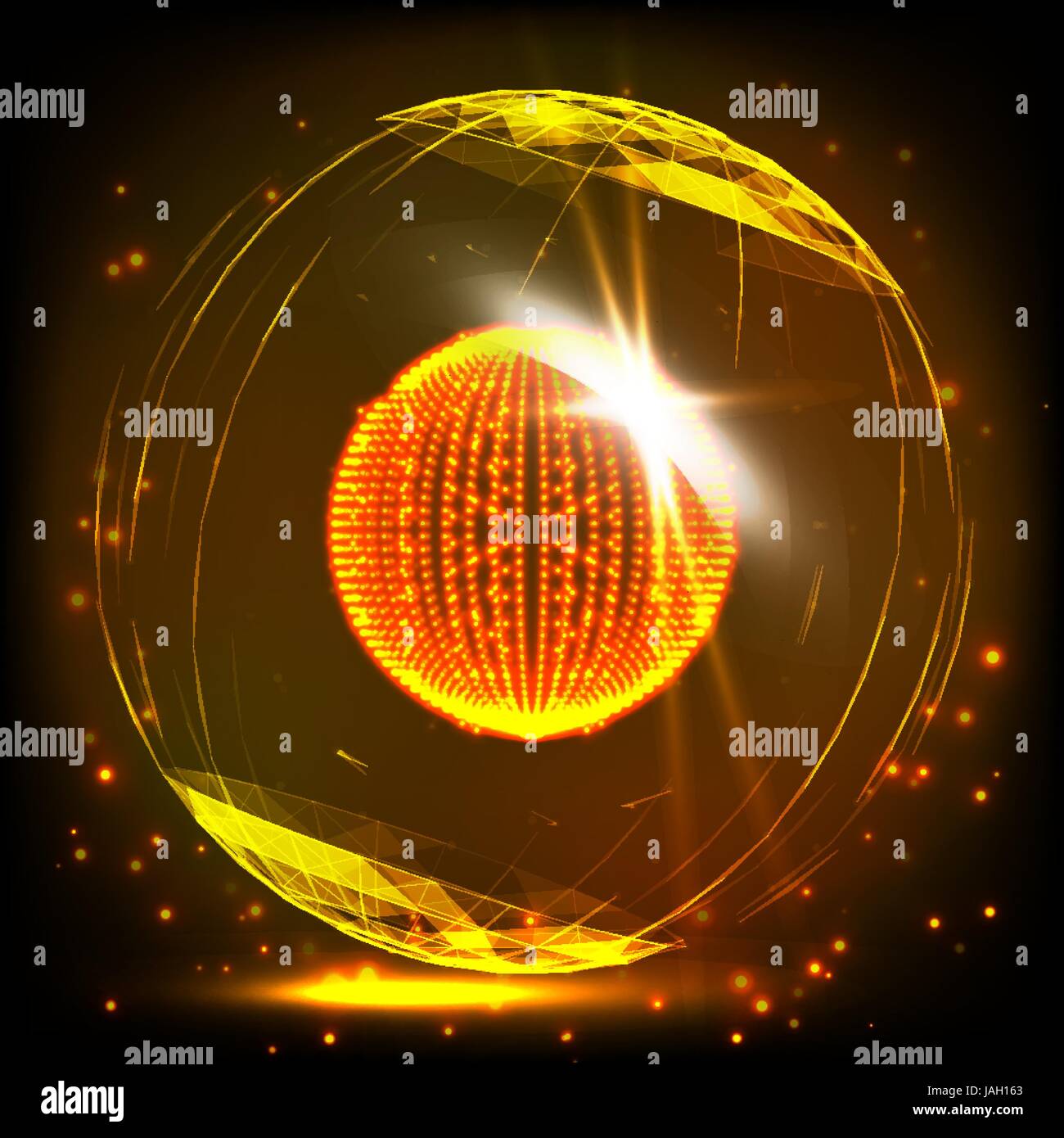 Sphere Consisting Of Points. Abstract Globe Grid Stock Vector Image & Art - Alamy