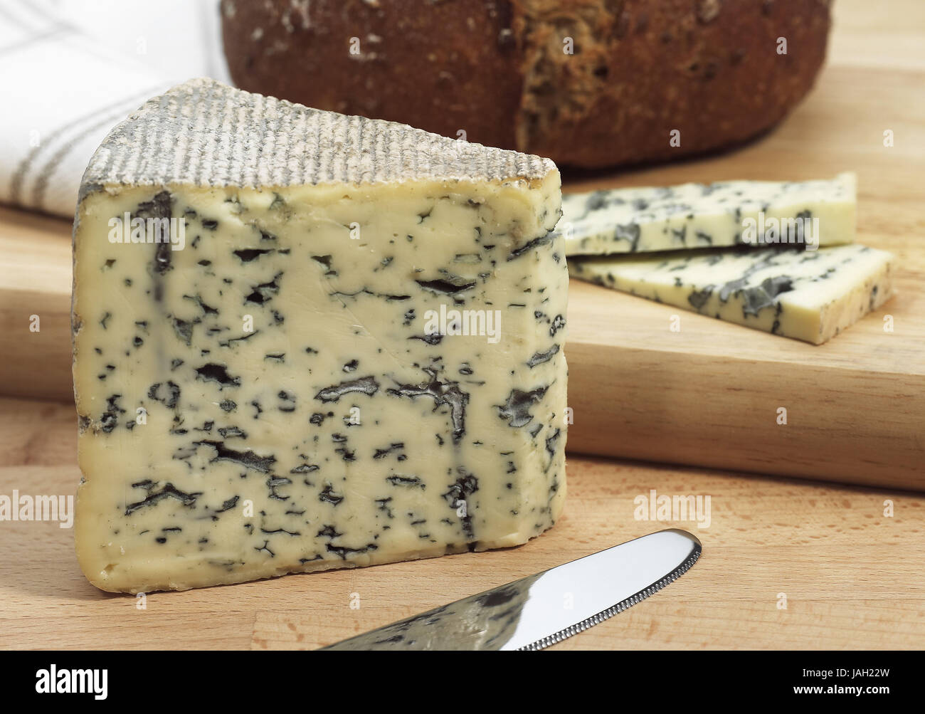Blue of the Causses,French cheese,Aveyron,cow's milk cheese,wooden ...