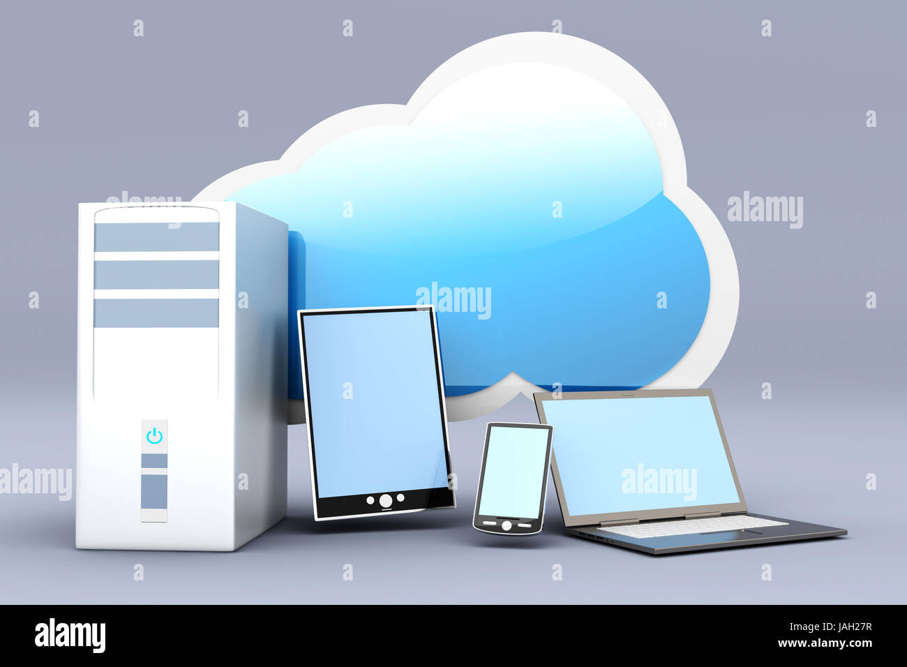 Cloud computing. 3D rendered illustration Stock Photo - Alamy