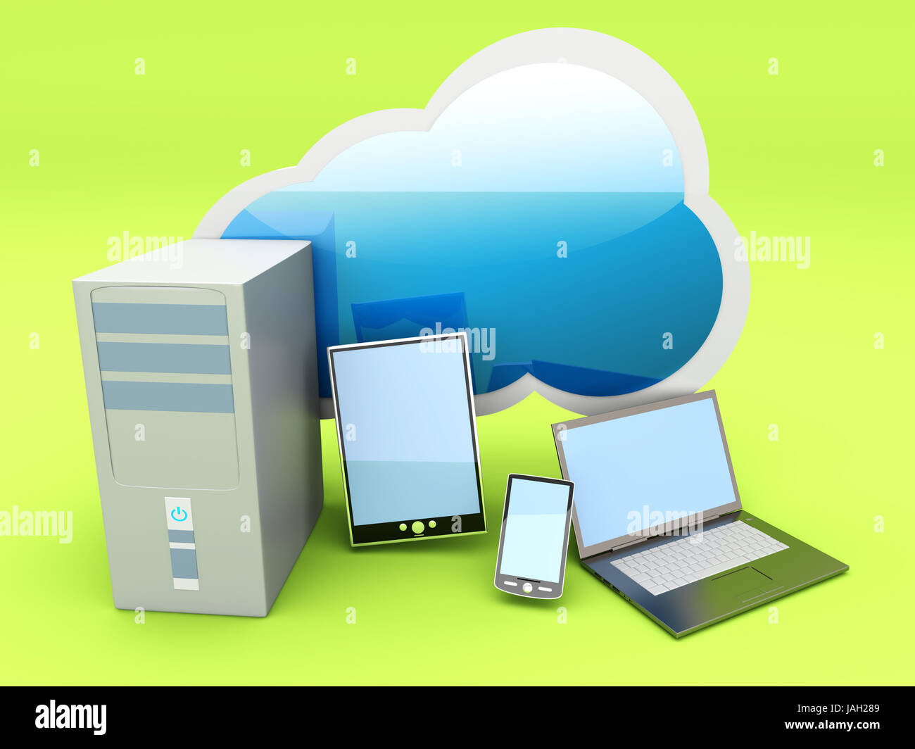 Cloud computing. 3D rendered illustration Stock Photo - Alamy
