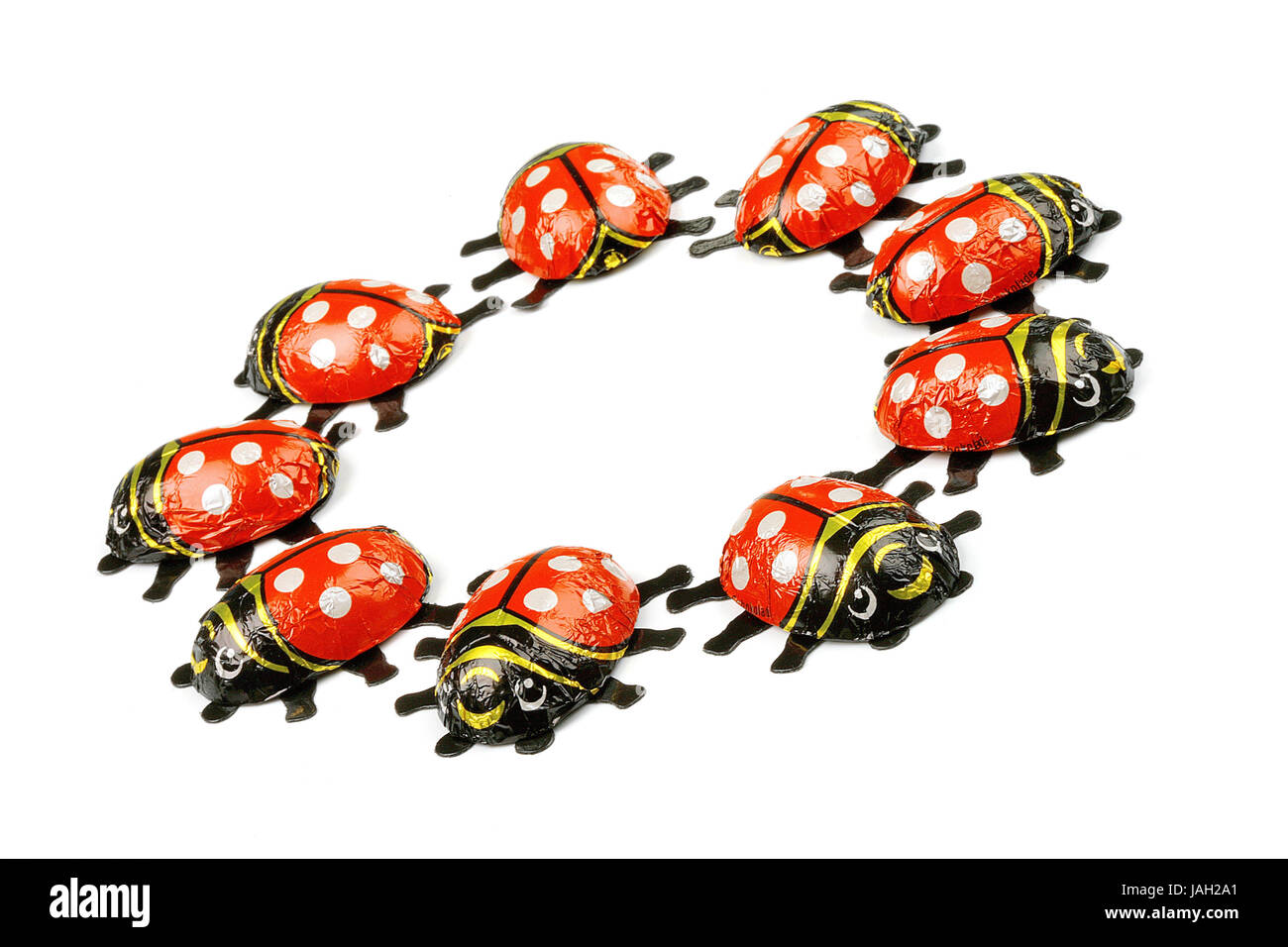 Ladybird of chocolate in the circle Stock Photo - Alamy