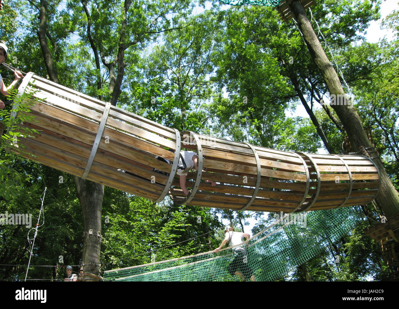 High rope garden,climbing wood Stock Photo - Alamy