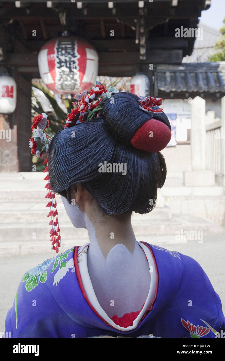 Geisha japan and back view hi-res stock photography and images - Alamy