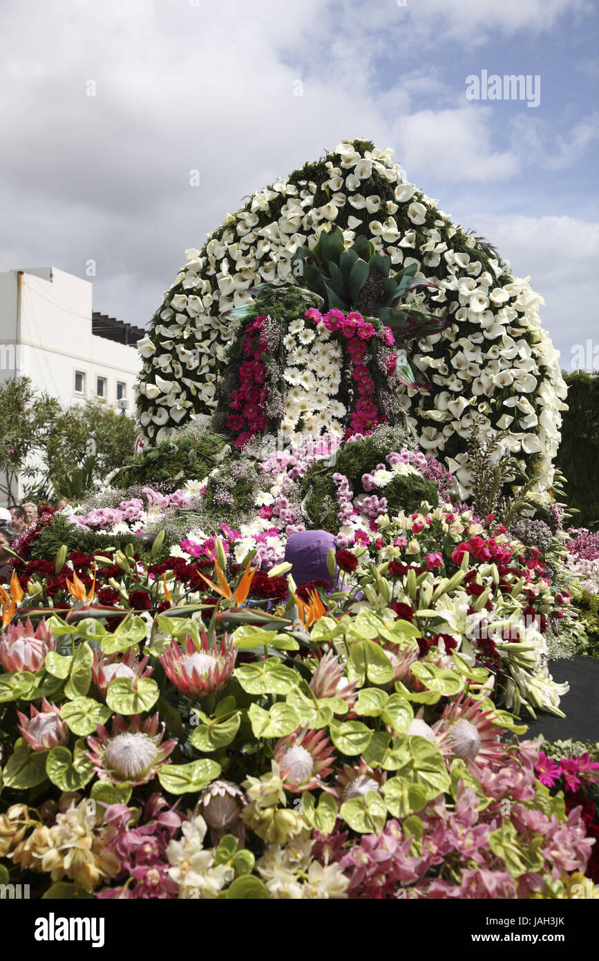 Portugal,Madeira,Funchal,flower feast 'Festa there of Flor',pageant ...