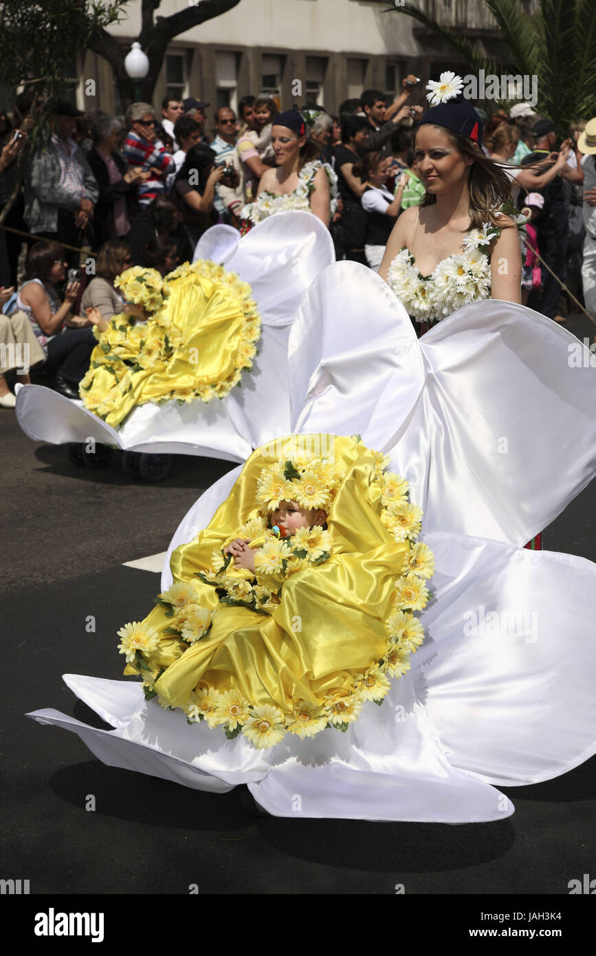 Portugal,Madeira,Funchal,flower feast 'Festa there of Flor',pageant ...