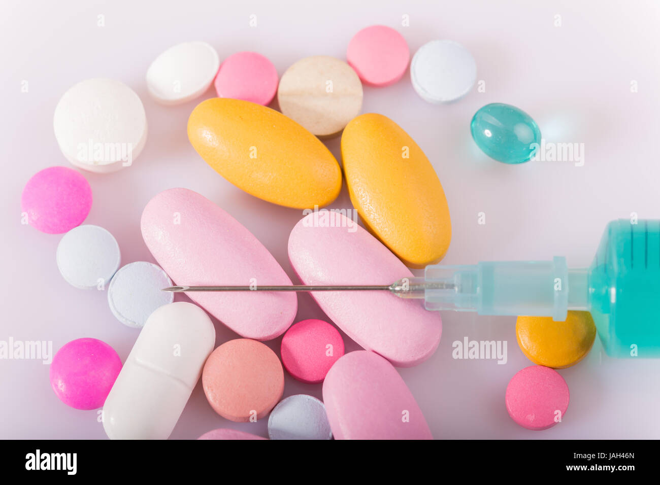 different Tablets pills capsule heap mix therapy drugs Stock Photo - Alamy