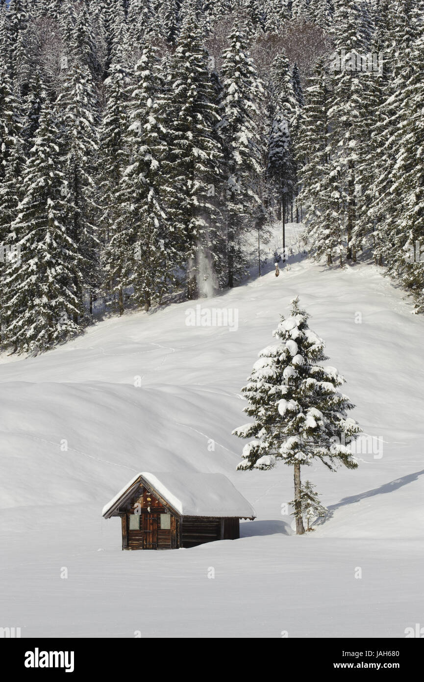 Winter Idyll with Elmau in Bavaria Stock Photo - Alamy