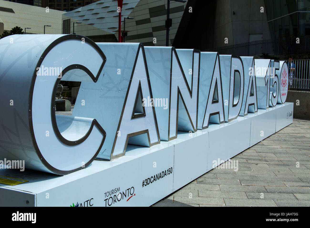 Canada 150 Birthday sign, Toronto Ontario, Canada Stock Photo - Alamy