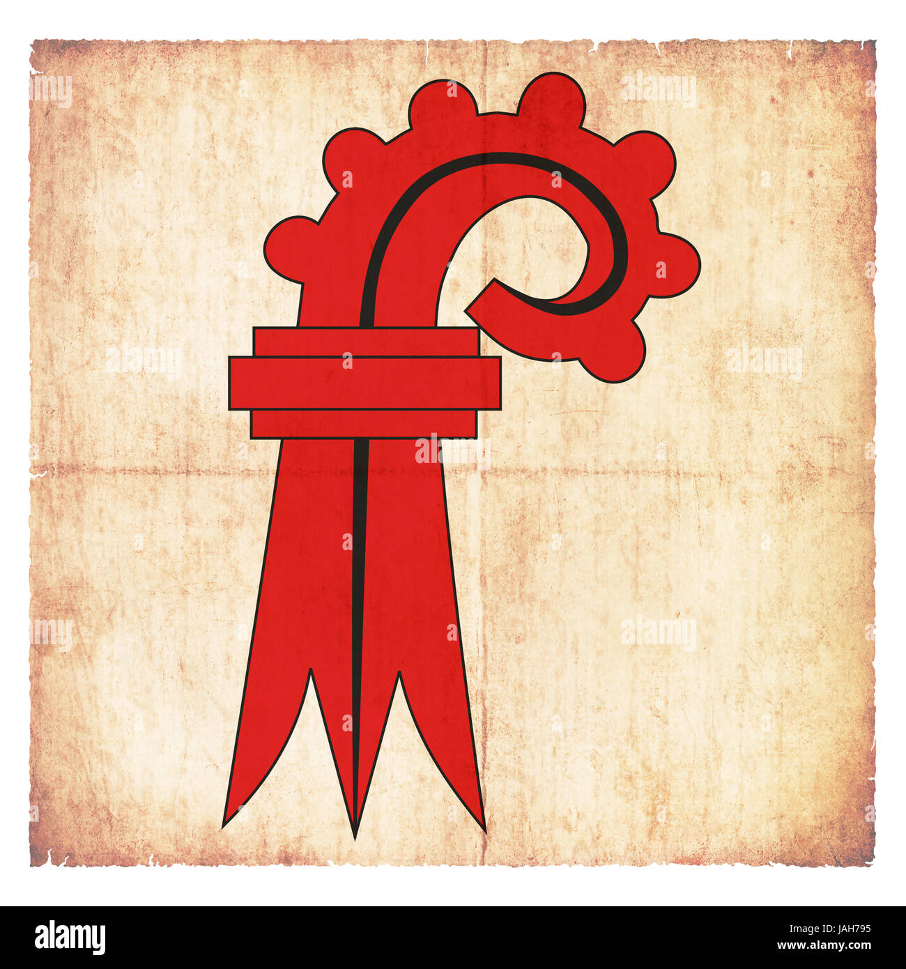 Flagge von Basel-Land (Schweizer Kanton) im Grunge-Design Stock Photo ...