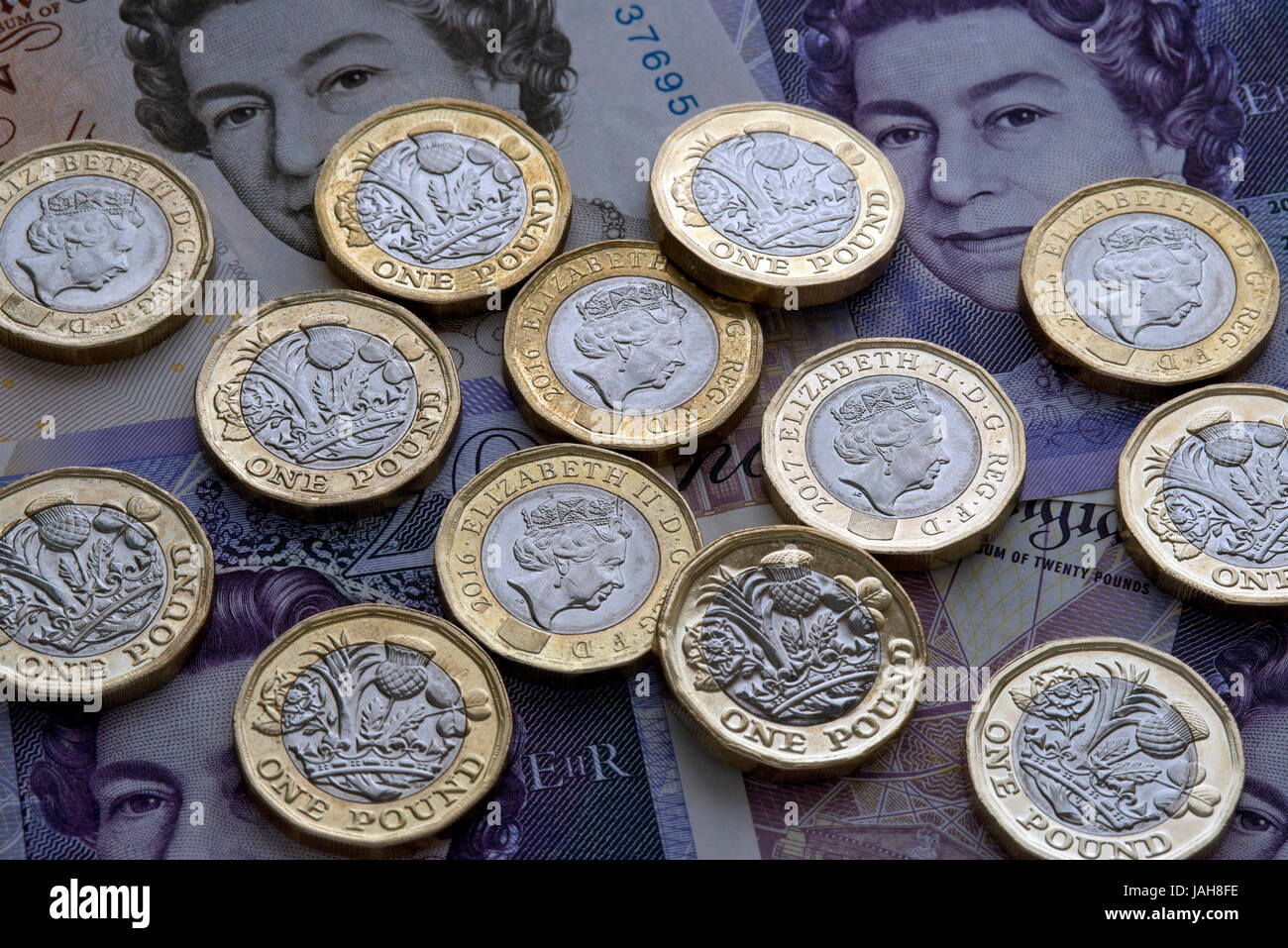 The British pound GBP coin (introduced 2017 Stock Photo - Alamy