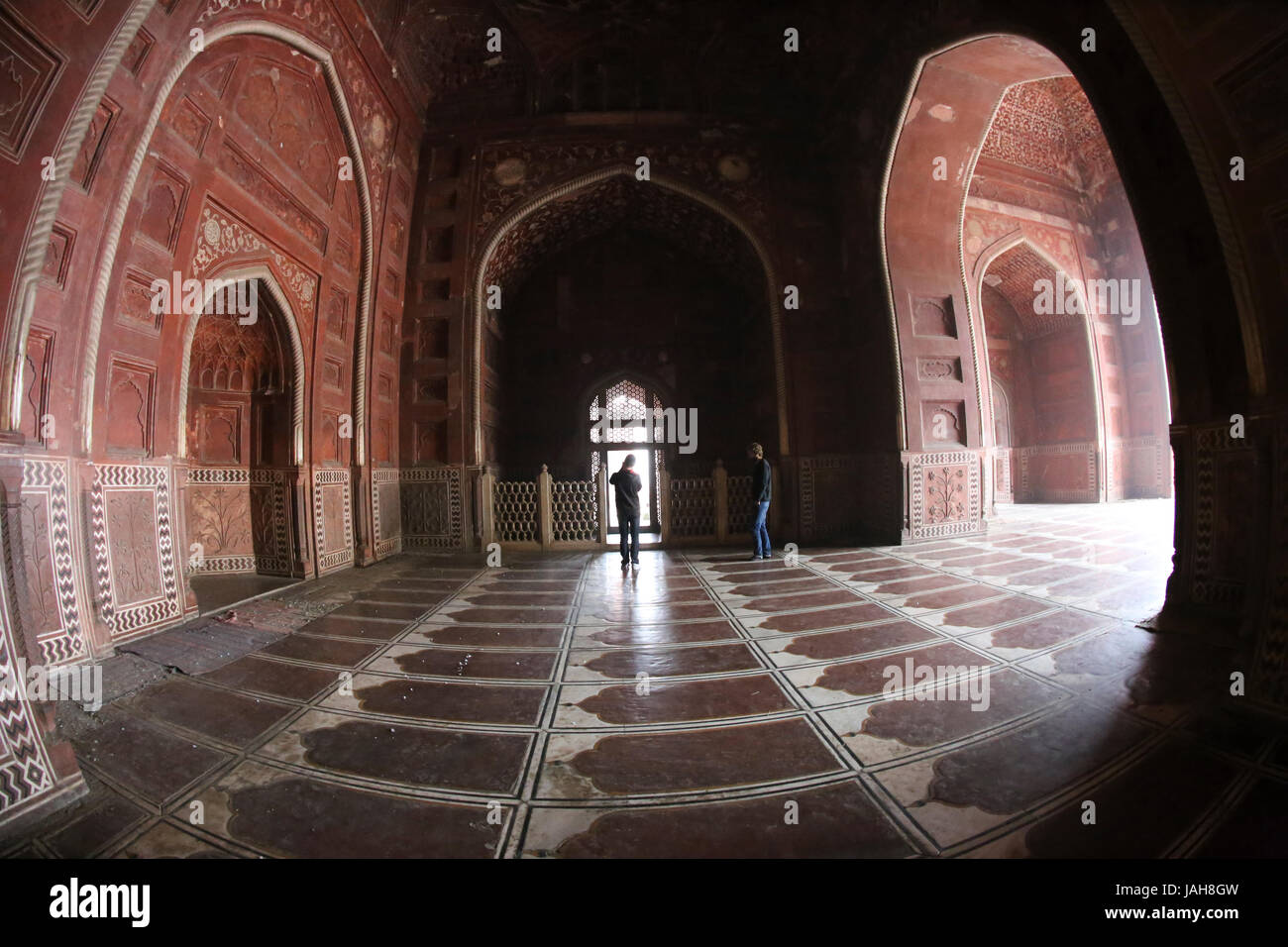 interior of the mosque in the complex of the Mausoleum of Taj Mahal ...
