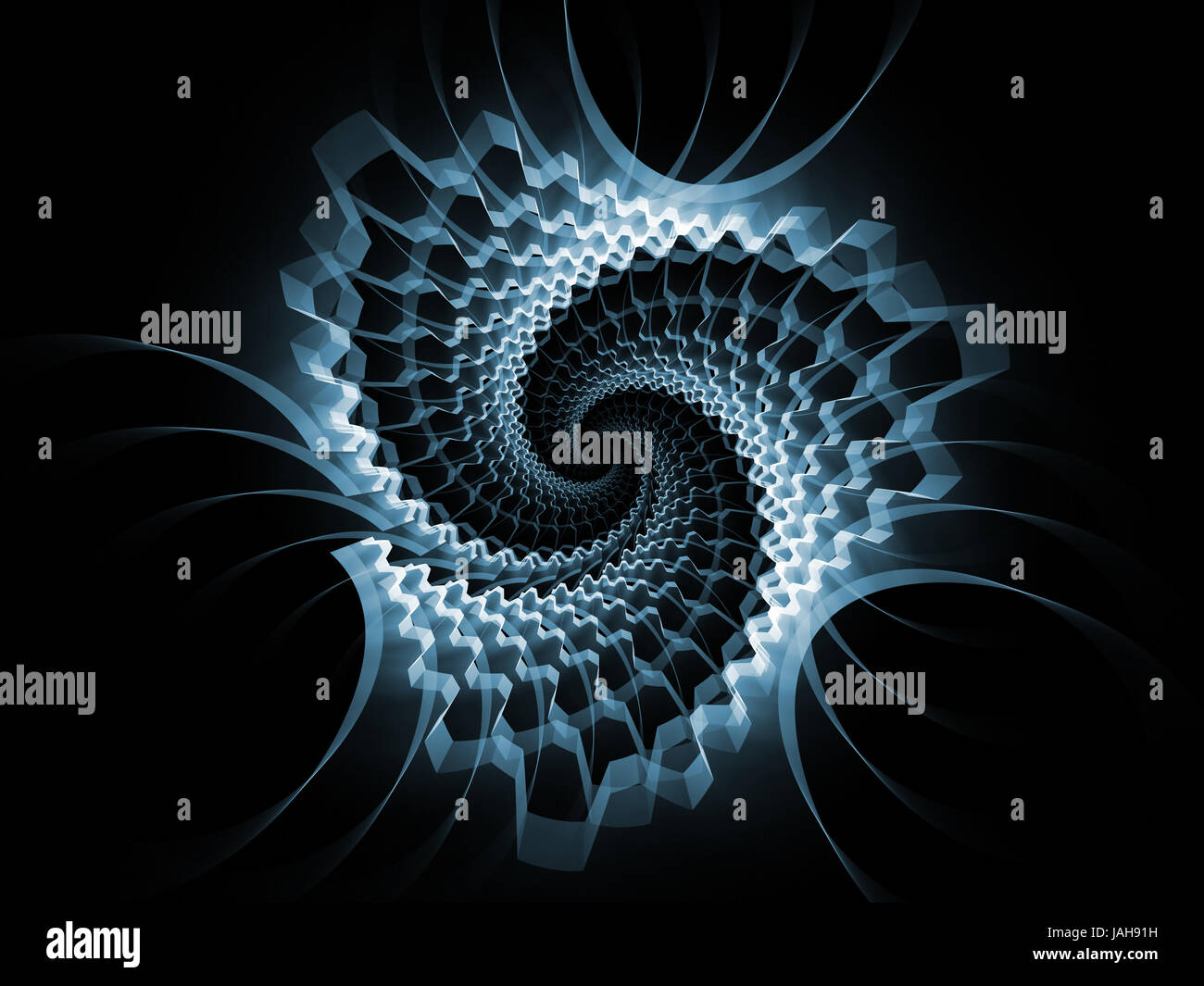 Blue Gears series. Background of blue fractal gear elements for your ...