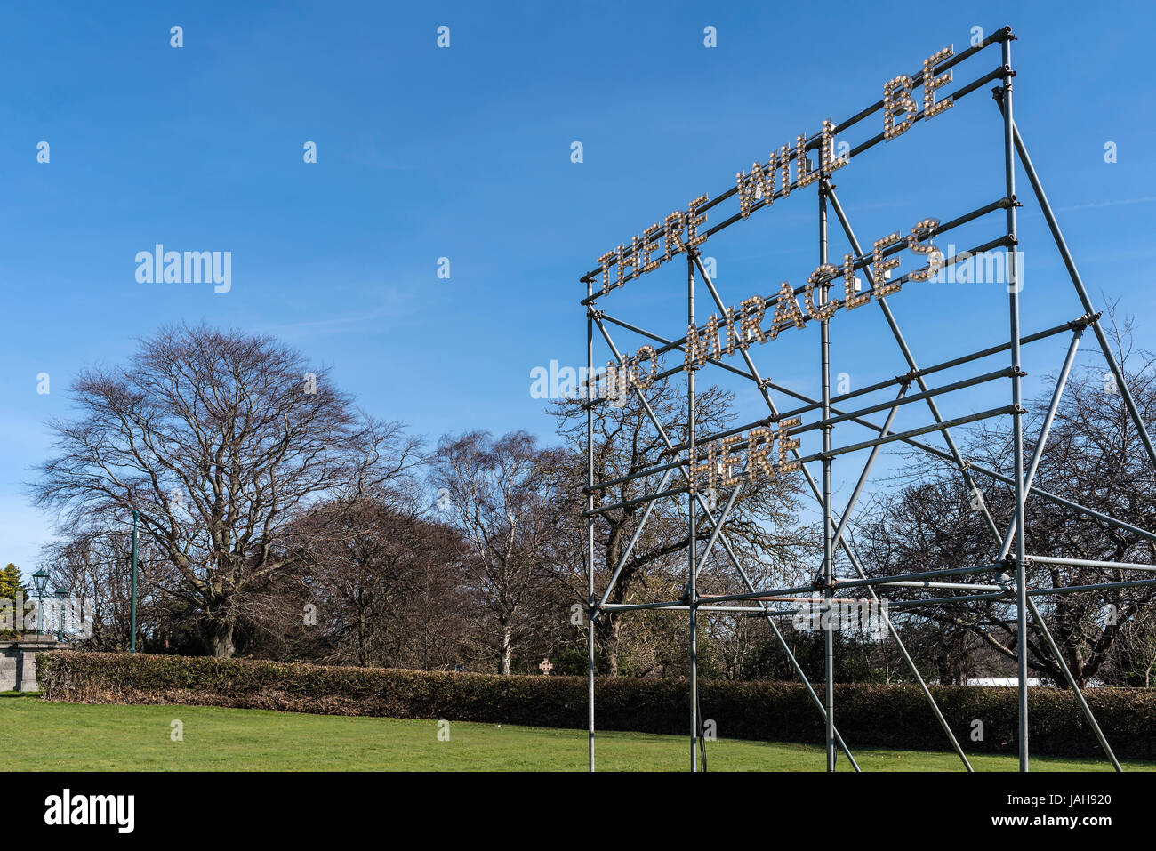 Nathan Coley exhibit There Will Be No Miracles Here, Scottish National ...