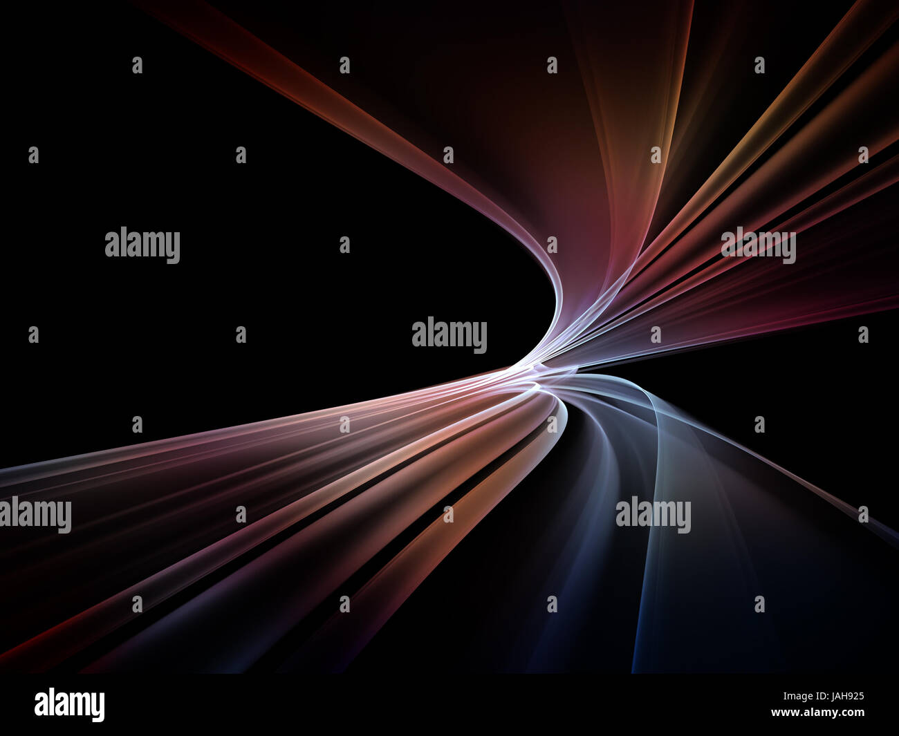 Composition of motion trails in perspective with metaphorical ...