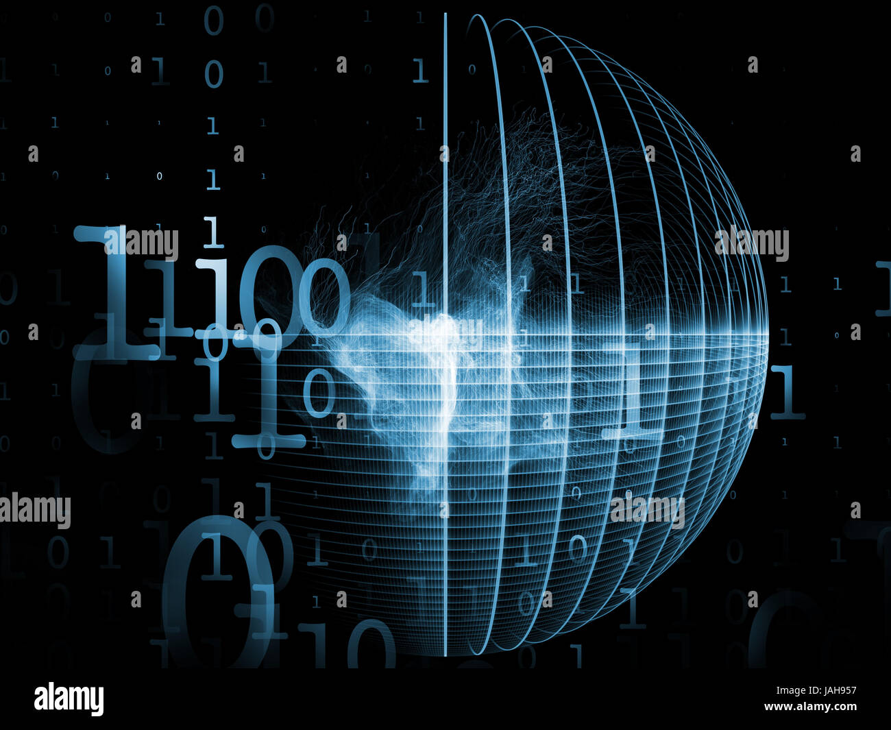 Number in Space series. Composition of numbers, fractal textures and ...