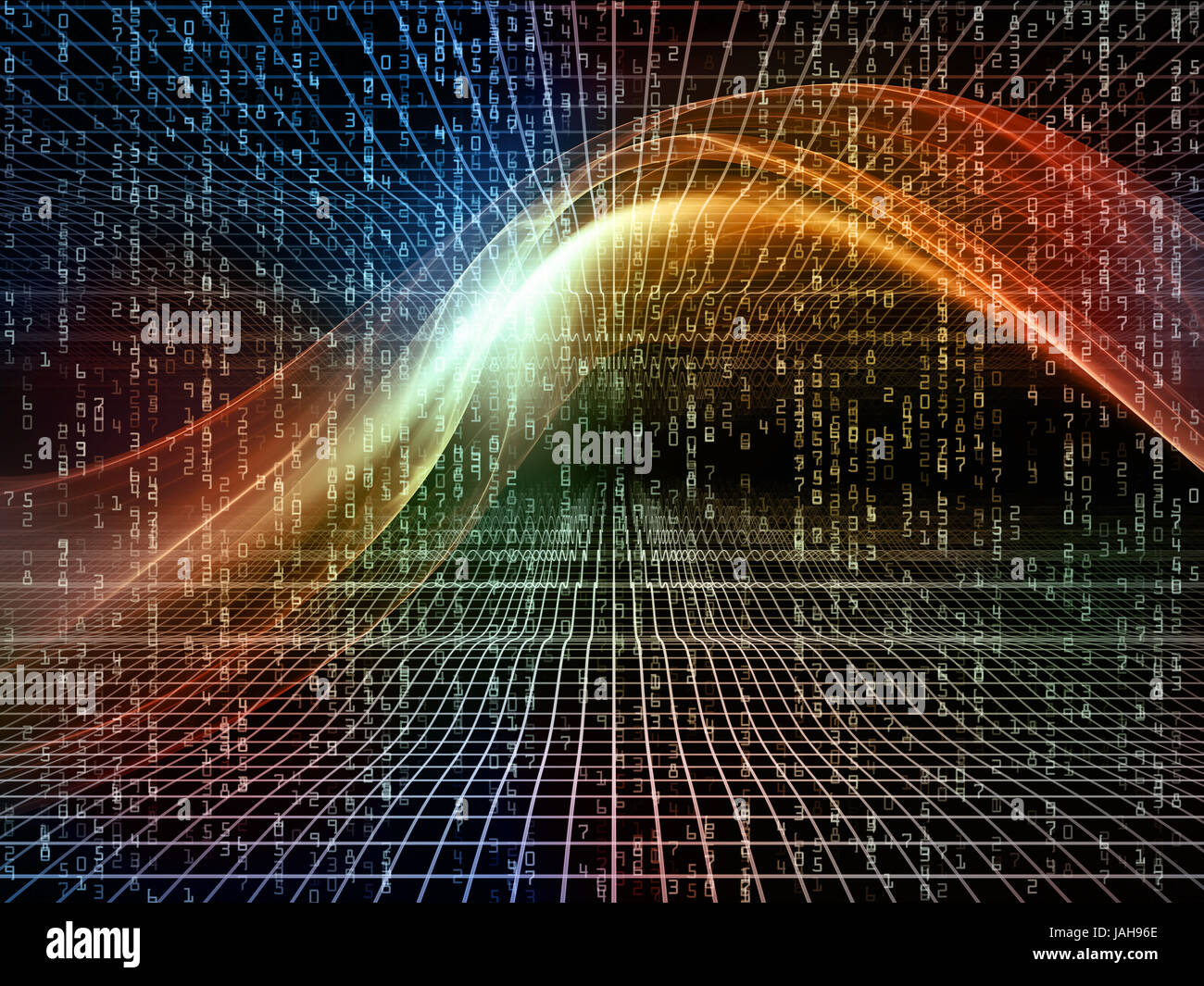 Fractal Realms series. Background design of fractal elements, grids and ...